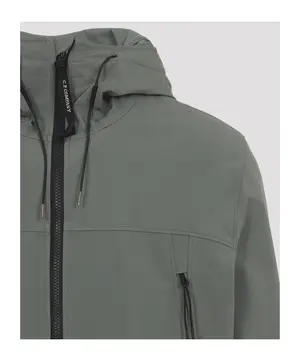 C.P. COMPANY Zip Pocket Hooded Jacket - Gray