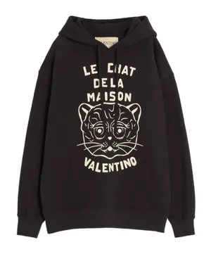 Valentino Garavani Le Chat De La Maison" Hoodie - Black