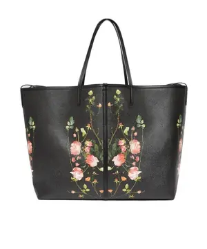 Burberry Floral Print Logo Tote Bag