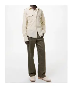 Our Legacy Lean Chest-pockets Shirt - Eggshell