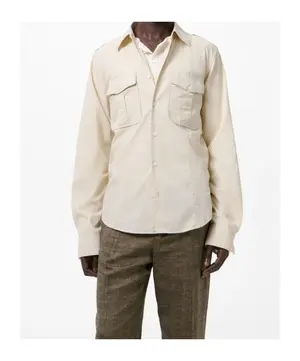 Our Legacy Lean Chest-pockets Shirt - Eggshell