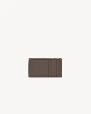 Saint Laurent Cassandre Matelassé Leather Wallet - Brown