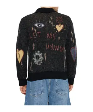 ALLSAINTS Meller Graphic Zip Cardigan