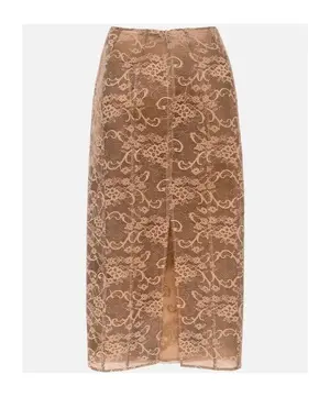 Acne Studios Lace Midi Skirt - Brown
