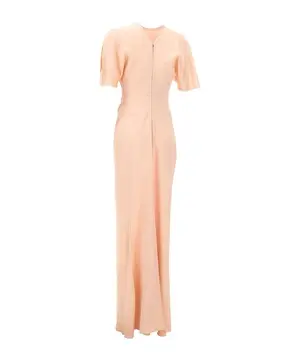 Victoria Beckham Isabella Pleated Maxi Dress - Pink