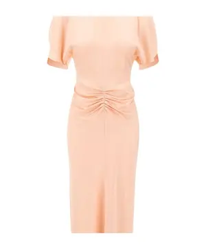 Victoria Beckham Isabella Pleated Maxi Dress - Pink