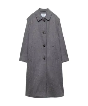 Prada Single-breasted Loden Cloth Coat - Slate Gray