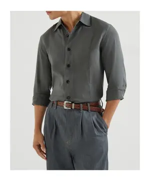 Brunello Cucinelli Long-sleeves Shirt - Black