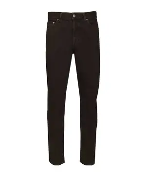 Zegna Slim-fit Jeans With Embossed Logo - Brown