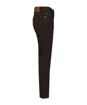 Zegna Slim-fit Jeans With Embossed Logo - Brown