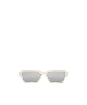 Thom Browne Rectangle Frame Sunglasses - White