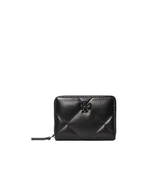 Tory Burch Kira Quilted Leather Zip-around Wallet - Black