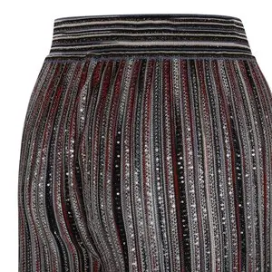 Missoni Wide-leg Striped Knitted Trousers - Black