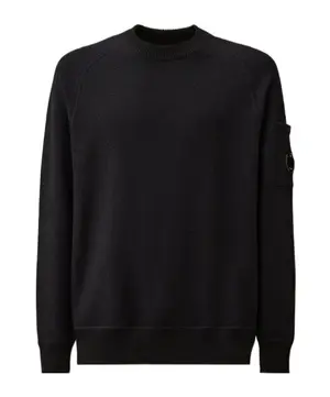 C.P. COMPANY Long Sleeve Crewneck Jumper - Black