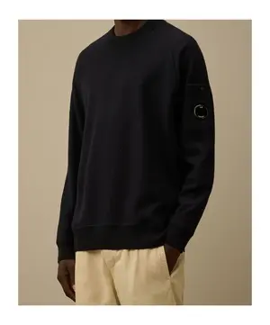 C.P. COMPANY Long Sleeve Crewneck Jumper - Black