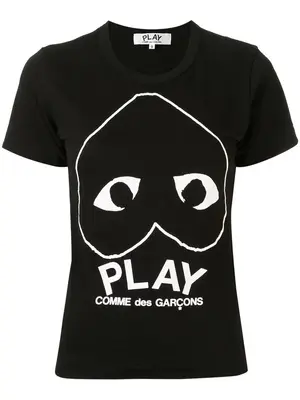 Play Comme Des Garcon Logo Print T-shirt