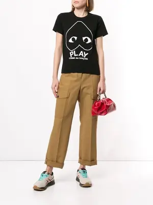 Play Comme Des Garcon Logo Print T-shirt