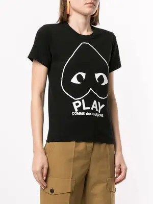 Play Comme Des Garcon Logo Print T-shirt