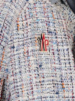 Moncler Termez Hooded Tweed Jacket - Sky Blue