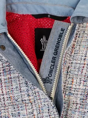Moncler Termez Hooded Tweed Jacket - Sky Blue