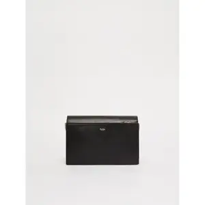 Max Mara Bianca Roughs Foldover Top Shoulder Bag - Black