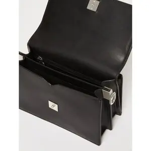 Max Mara Bianca Roughs Foldover Top Shoulder Bag - Black