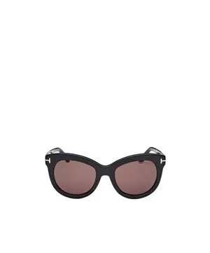 TOM FORD Odette Oval Frame Sunglasses - Brown