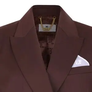 Elisabetta Franchi Double-breasted Tailored Blazer - Red