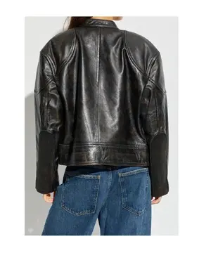 STAND STUDIO Alita Zip-up Leather Jacket