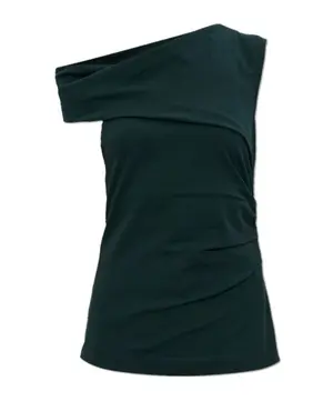 Dries Van Noten Off-shoulder Pleated Top - Black