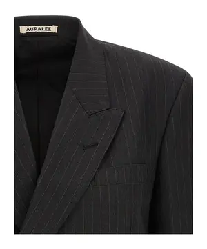 Auralee Wool Double-breasted Suit Jacket