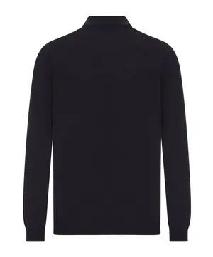 ZANONE Long-sleeve Polo Shirt - Black