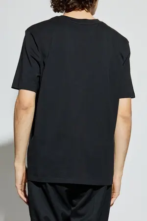 Balmain Detail Printed Short-sleeved T-shirt - Black