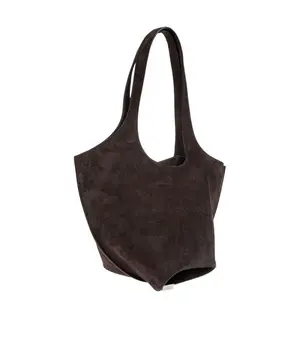 Attico La Scoop Asymmetric Medium Shopper Bag - Black