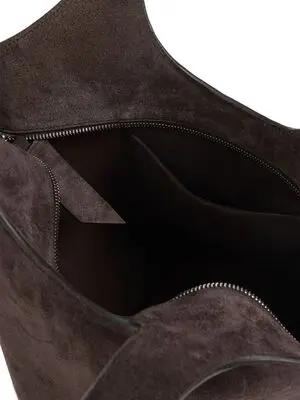 Attico La Scoop Asymmetric Medium Shopper Bag - Black