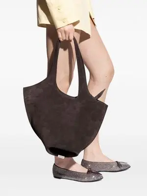 Attico La Scoop Asymmetric Medium Shopper Bag - Black