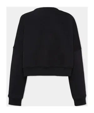 Dsquared2 Icon New Generation Onion Cropped Crewneck Sweatshirt - Black