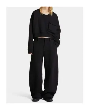 Dsquared2 Icon New Generation Onion Cropped Crewneck Sweatshirt - Black