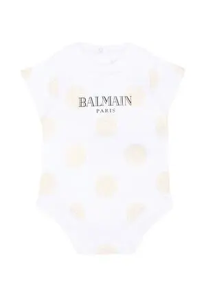 Balmain Logo Print Bodysuit Set