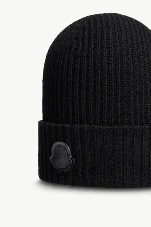 Moncler X Edward Enninful Logo Patch Knitted Beanie