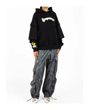 BARROW Graphic Print Oversized Hoodie