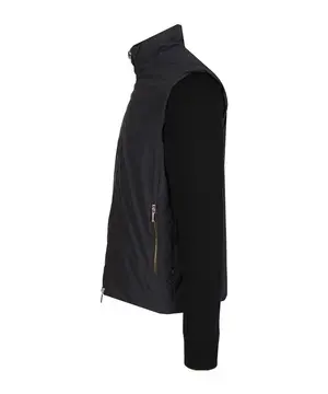 MOORER Evan Quilted Zip Jacket With Detachable Sleeves - Blue