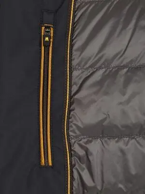 MOORER Evan Quilted Zip Jacket With Detachable Sleeves - Blue