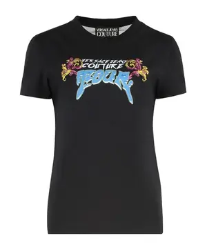 Versace Logo Graphic T-shirt - Black