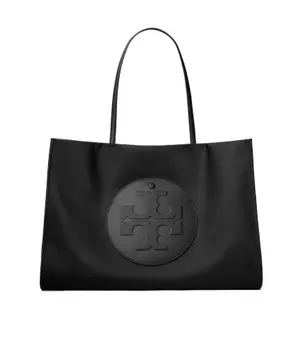 Tory Burch Ella Logo-embossed Tote Bag - Black