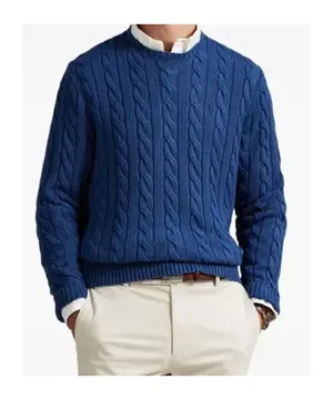 Polo Ralph Lauren Cable Knit Crewneck Sweater - Blue