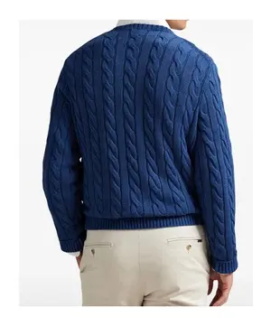 Polo Ralph Lauren Cable Knit Crewneck Sweater - Blue