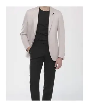 LARDINI Single-breasted Blazer - White