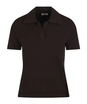 ROBERTO COLLINA Short Sleeve Collared T-shirt - Black