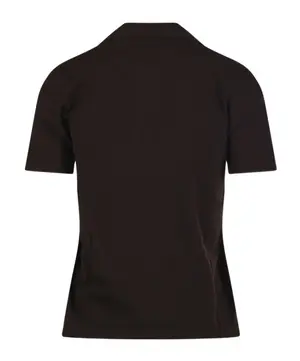 ROBERTO COLLINA Short Sleeve Collared T-shirt - Black